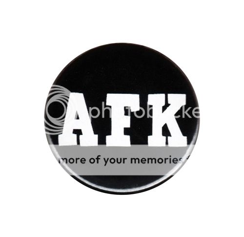 AFK Away From Keyboard Button Badge Pin Gamer Gaming Geek Nerd BBL BRB ...